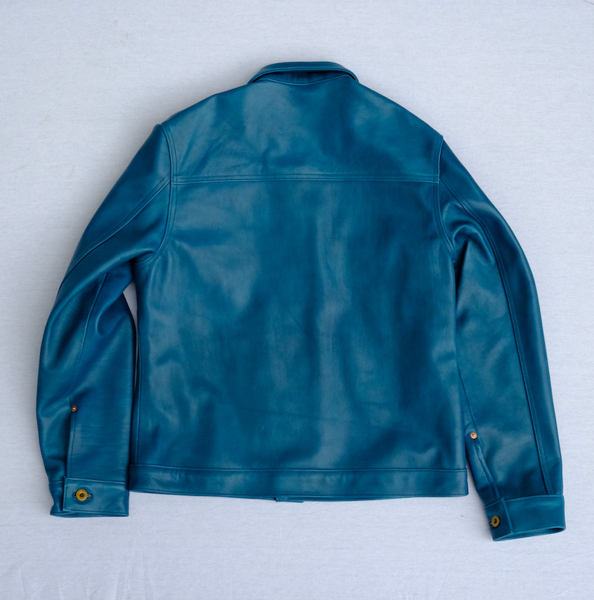The Shop Vancouver Cowboy two 1.5mm Light Indigo Horsehide Jacket