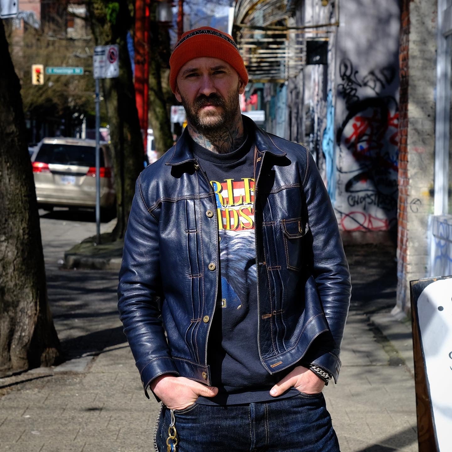 Y'2 Leather IB-140 Indigo Horse Hide Type 1 Jacket - The Shop Vancouver